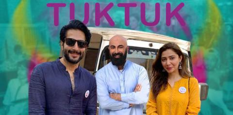 Pakistani celebrities take part in ‘tuk tuk' march to highlight issues ...