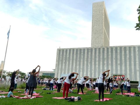 At UN Yoga Day, India, Bhutan stress on ‘balance’ and ...